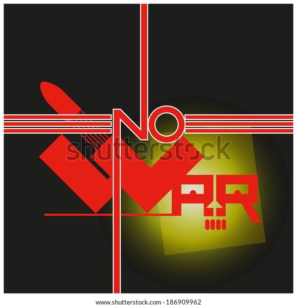 No War Stylized Abstract Poster Against Stock Vector (Royalty Free ...