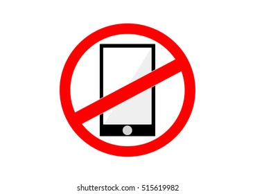 No Computer No Mobile Cell Phone Stock Illustration 127339559