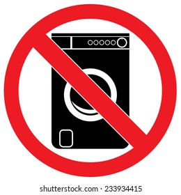 No Washing Machine Sign Stock Vector (Royalty Free) 233934415 ...