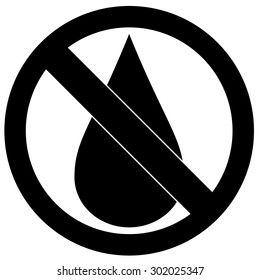 No Water Resistant No Waterproof Warning Stock Vector (Royalty Free ...