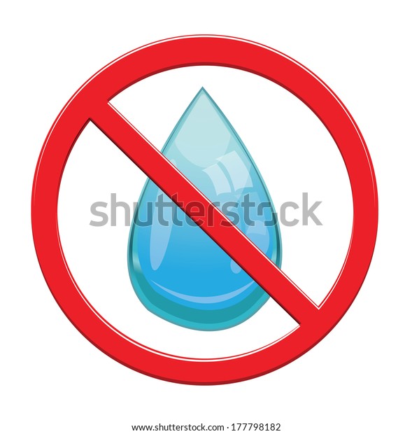 No Water Drop Sign Icon Stock Vector (Royalty Free) 177798182 ...