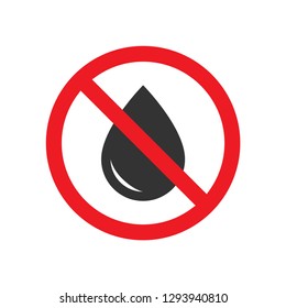 No Water Drop Sign Vector Image Stock Vector (Royalty Free) 1293940810 ...