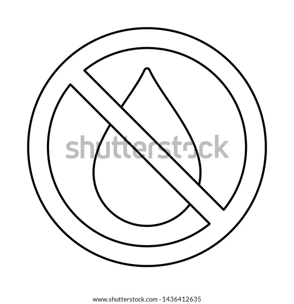 No Water Resistant No Waterproof Warning Stock Vector (Royalty Free ...