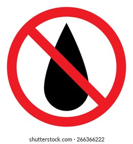 No Water Sign Stock Vector (Royalty Free) 266366222 | Shutterstock