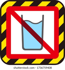 No Water Sign Isolated Vector Illustration Stock Vector (Royalty Free ...