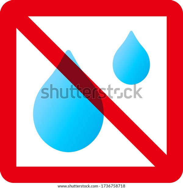 No Water Sign Isolated Vector Illustration Stock Vector (Royalty Free ...