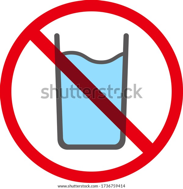 No Water Sign Isolated Vector Illustration Stock Vector (Royalty Free ...