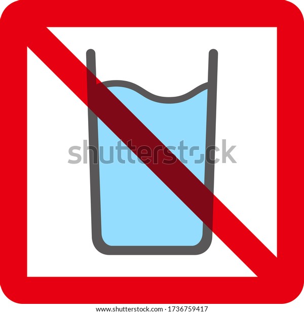 No Water Sign Isolated Vector Illustration Stock Vector (Royalty Free ...