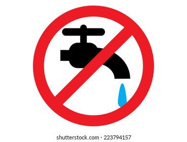 No Water Sign Vector Stock Vector (Royalty Free) 223794148