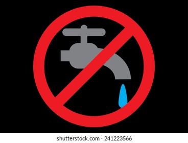No Water Sign Vector Stock Vector (Royalty Free) 223794148