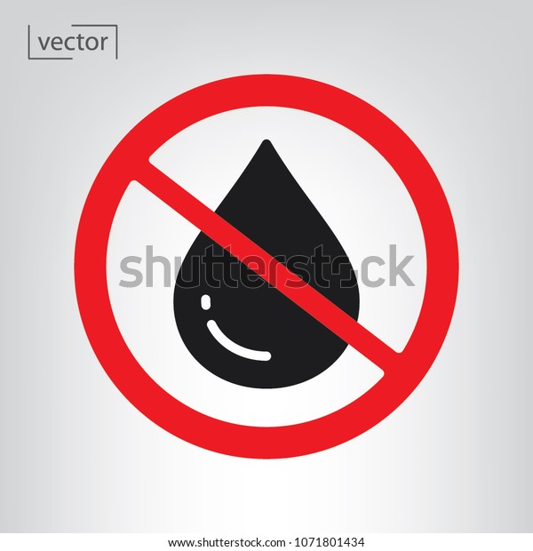 No Water Warning Sign Vector Icon: เวกเตอร์สต็อก (ปลอดค่าลิขสิทธิ์ ...