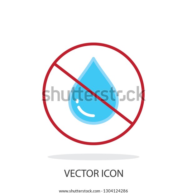 No Water Warning Sign Vector Icon Stock Vector (Royalty Free ...