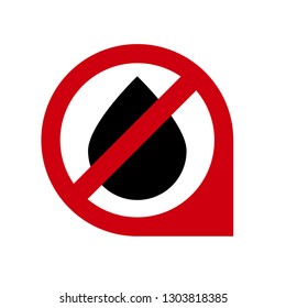 No Waterproof Warning Sign Stock Vector (Royalty Free) 1303818385 ...