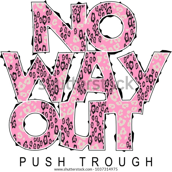 No Way Out Vector Tshirt Design: vector de stock (libre de regalías ...