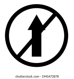No Way Straight Outline Vector Icon Stock Vector (Royalty Free ...