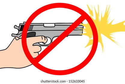 No Weapon Allowed Illustration Stock Vector (Royalty Free) 152633045