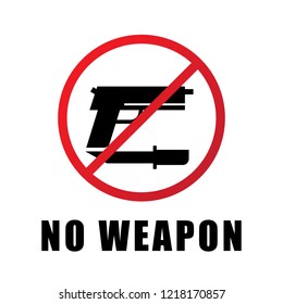 No Weapon Sign Stock Vector (Royalty Free) 1218170857 | Shutterstock