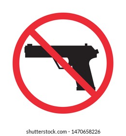 No Weapons Guns Vector Sign Isolated Stock Vector (Royalty Free ...