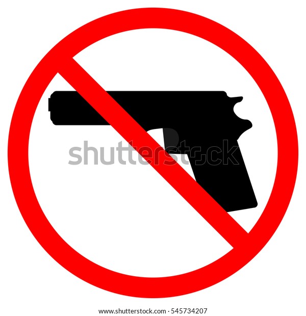 No Weapons Sign Stock Vector (Royalty Free) 545734207
