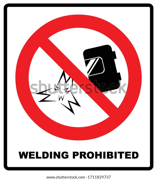 No Welding Sign Vector Illustration Isolated Stock Vector (Royalty Free ...