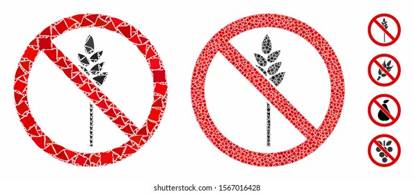 No Wheat Composition Raggy Items Various Stock Vector (Royalty Free ...