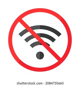 No Wifi Flat Clipart Vector Illustration: เวกเตอร์สต็อก (ปลอดค่า ...