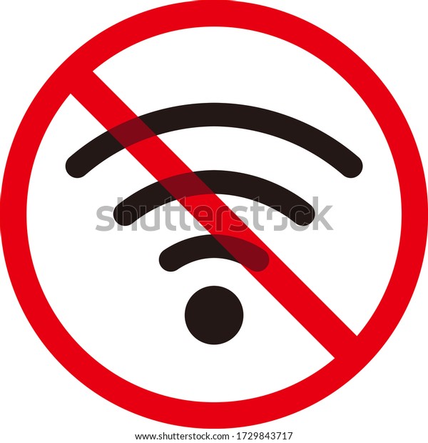 No Wifi Sign Isolated Vector Illustration Stock Vector (Royalty Free ...