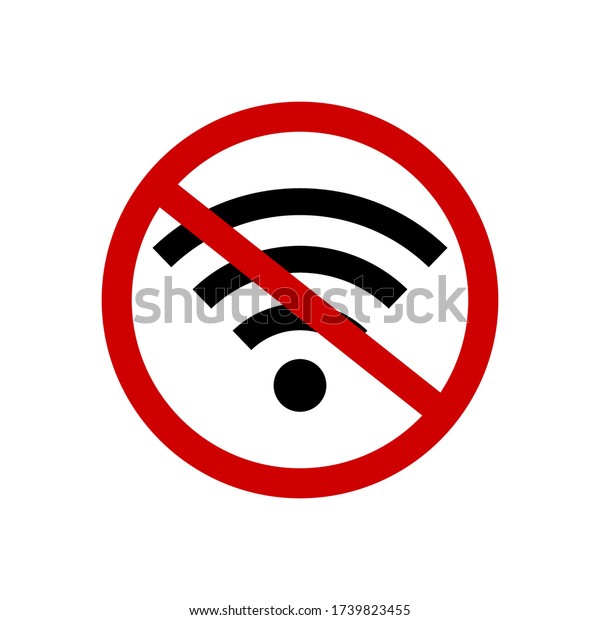 No Wifi Sign Vector Illustration Stock Vector (Royalty Free) 1739823455 ...