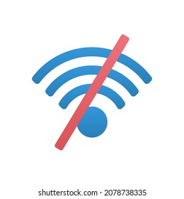 No Wifi Signal Vector Icon Stock Vector (Royalty Free) 2078738335 ...