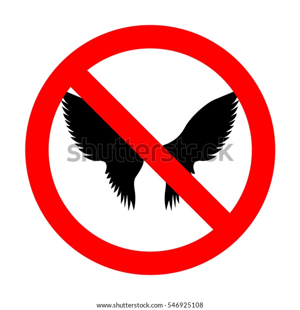 No Wings Sign Illustration Stock Vector (Royalty Free) 546925108 ...