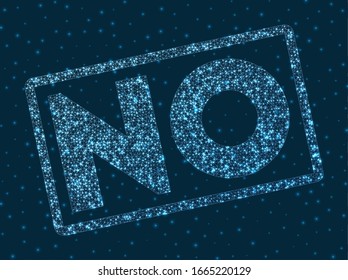 No Word Digital Style Glowing Geometric Stock Vector (Royalty Free ...