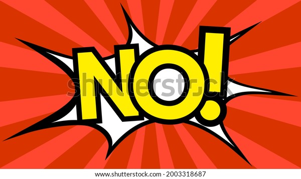 No Word Pop Art Vector Illustration Stock Vector (Royalty Free ...