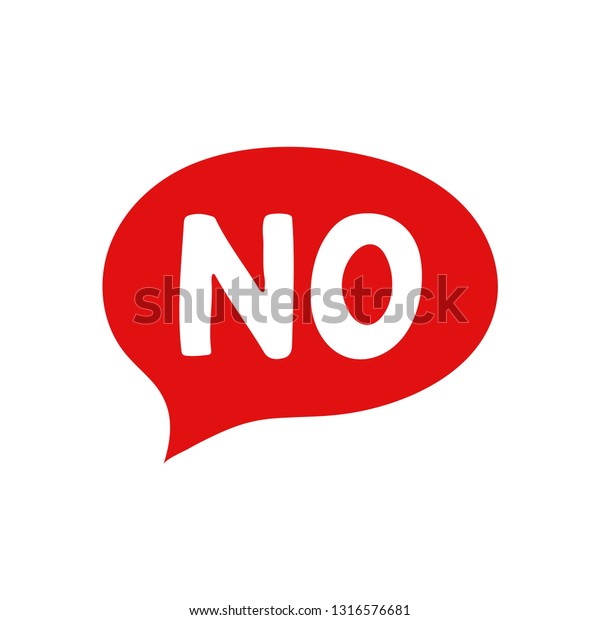 No Word Text On Talk Shape Stock Vector (Royalty Free) 1316576681 ...