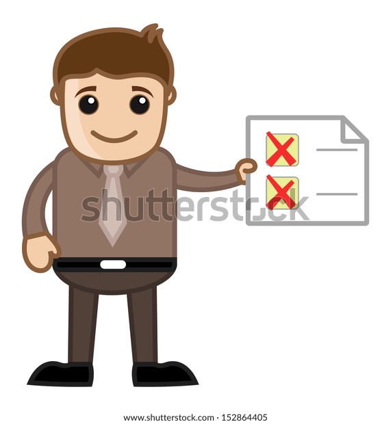 No Work Done Yet Showing Checklist Stock Vector (Royalty Free ...