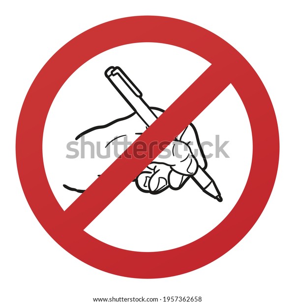 No Write Symbol Isolated On White 스톡 벡터(로열티 프리) 1957362658 | Shutterstock