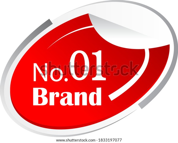 No1 Brand Logo Red Icon Vector Stock Vector (Royalty Free) 1833197077