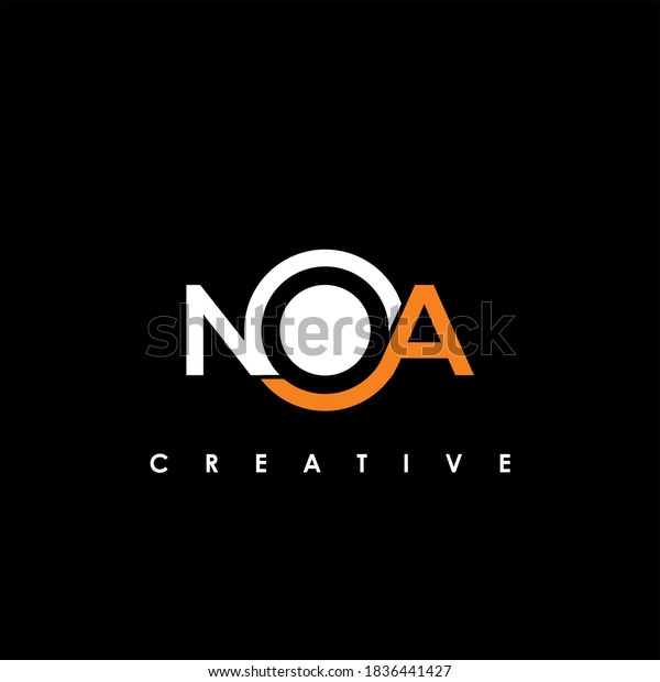 Noa Letter Initial Logo Design Template Stock Vector (Royalty Free ...