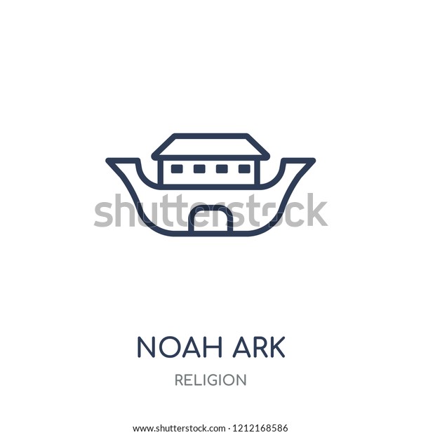 Noah Ark Icon Noah Ark Linear Stock Vector (Royalty Free) 1212168586 ...