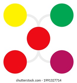 Nodes Circles Connections Interconnected Circles Infographics Stock ...