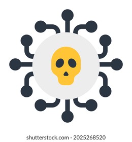 Nodes Skull Icon Network Hacking Stock Vector (Royalty Free) 2025268520 ...