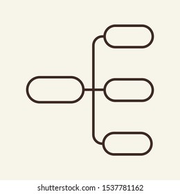 Nodes Vector Outline Icon Diagram Infographics Stock Vector (Royalty ...