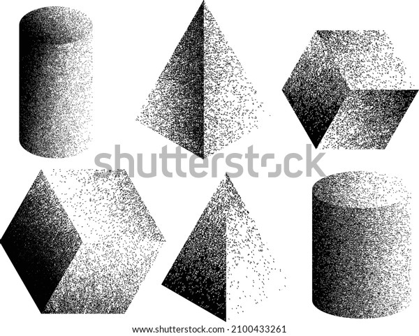 Noise Destroyed Cube Pyramid Cylinder Logo Stock Vector (Royalty Free ...