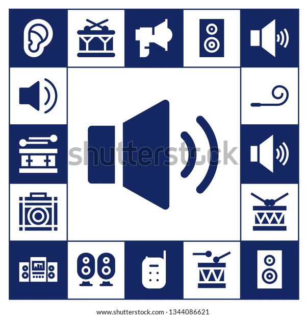 Noise Icon Set 17 Filled Noise Stock Vector (Royalty Free) 1344086621 ...