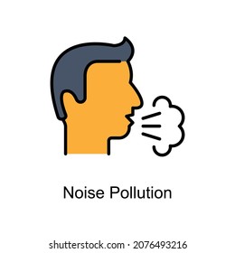 Noise Pollution Vector Fill Outline Icon Stock Vector (Royalty Free ...