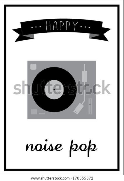 Noise Pop Poster Template Vectorillustration Background Stock Vector ...