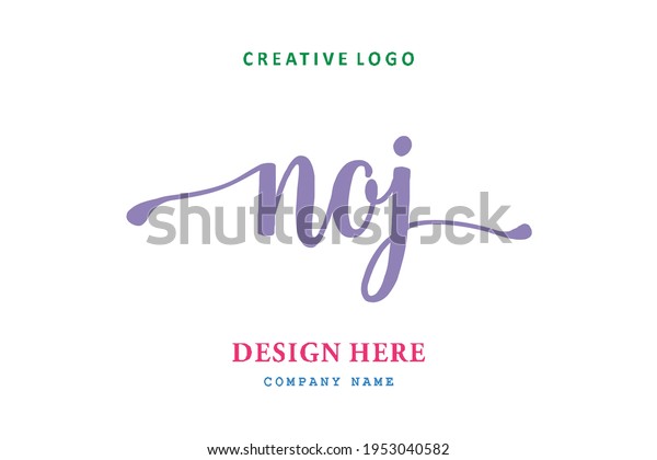 Noj Lettering Logo Simple Easy Understand Stock Vector (Royalty Free ...
