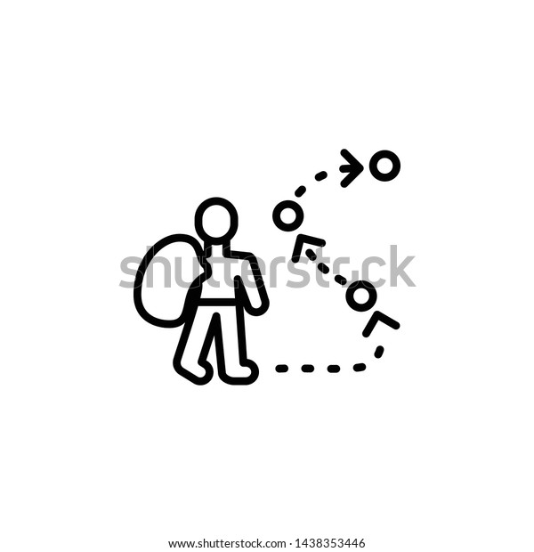 Nomad Migration Outline Icon Element Migration: เวกเตอร์สต็อก (ปลอดค่า ...
