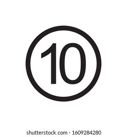 3d Illustration Number White Backgroundnumber 10 Stock Illustration ...