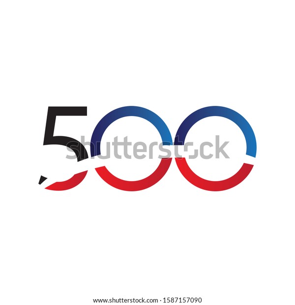 Nomber 500 Painted By Brush Isolated Stock Vector (Royalty Free ...