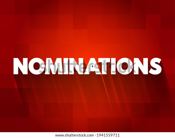 Nominations Text Quote Concept Background Stock Vector (Royalty Free ...